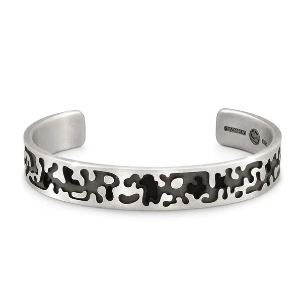 SNAKE BONES Camo Cuff Bracelet In Sterling - Silver