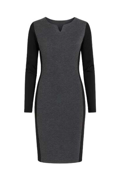 CONQUISTA Wool Blend Straight Dress