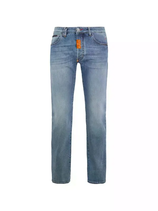 Philipp Plein Straight Supreme Fit Jeans Basic - Blue