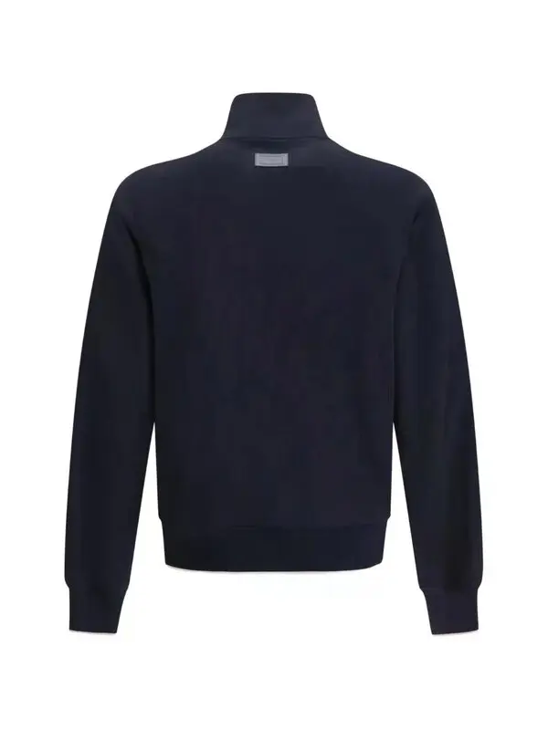 Dolce & Gabbana Logo-plaque Zip-up High-neck Sweater