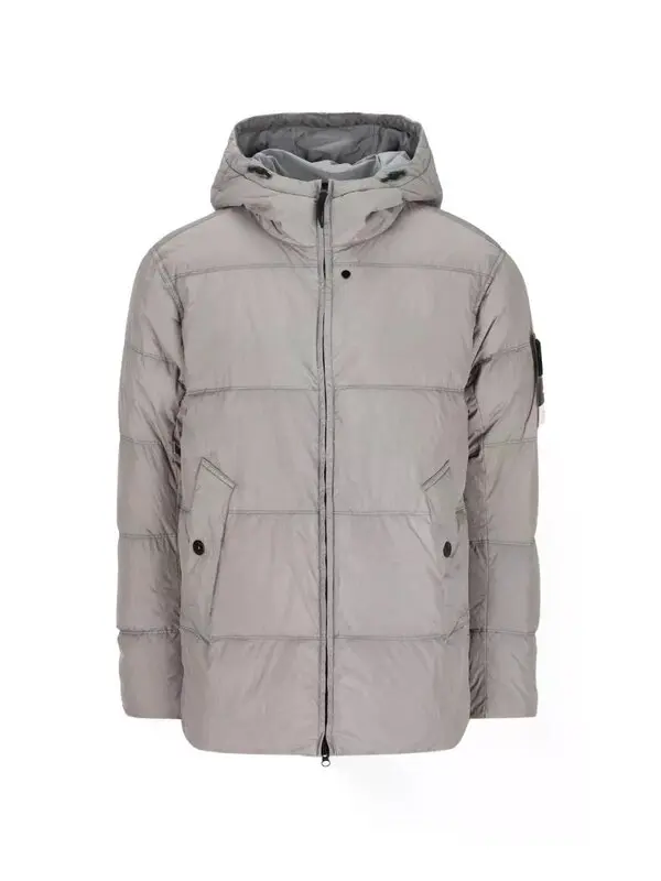 Stone Island Crinkle Reps Ny Padded Jacket - Grey