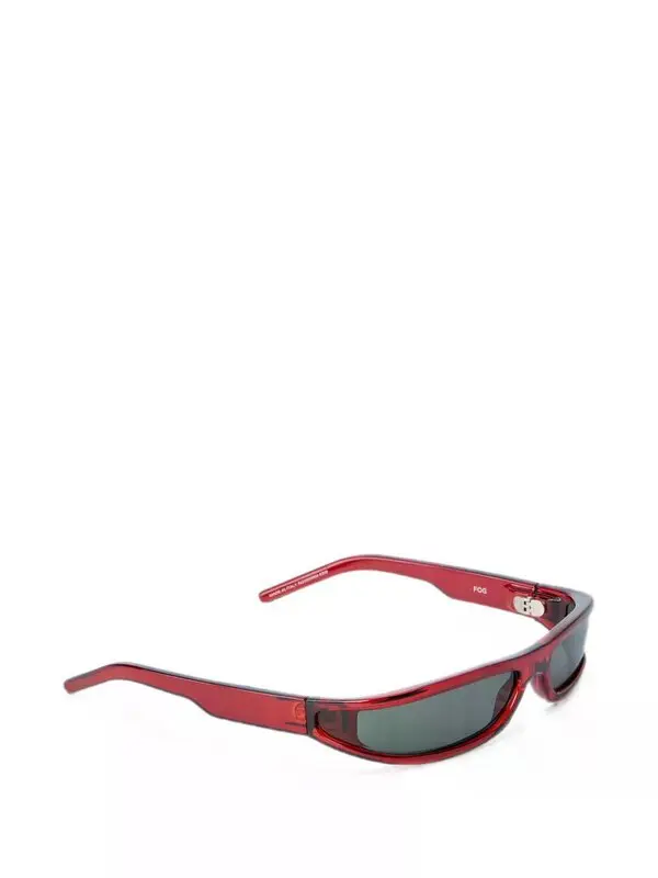 Rick Owens Fog Rectangle-frame Sunglasses - Red