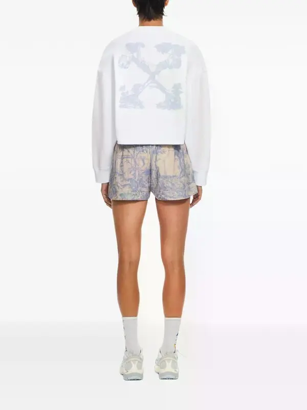 Off-White Printed Elasticated Waist Shorts