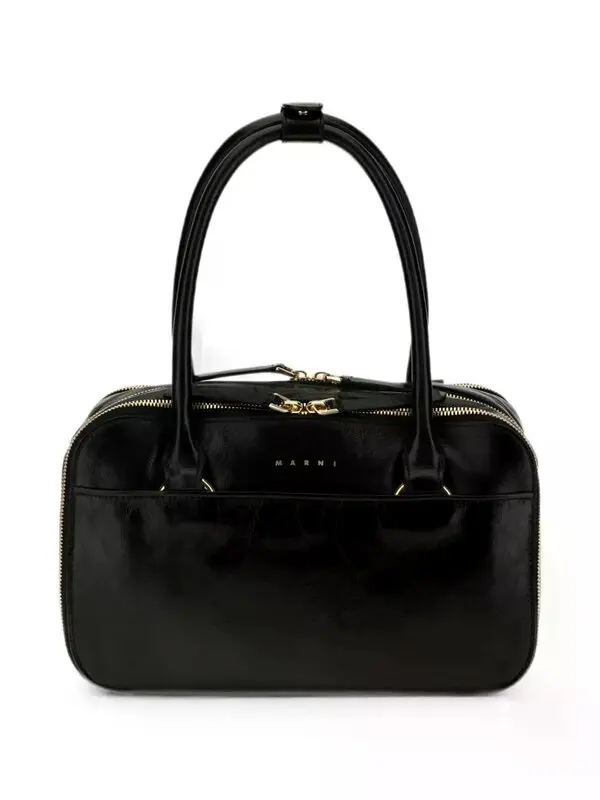 Marni Boxyne Leather Tote Bag
