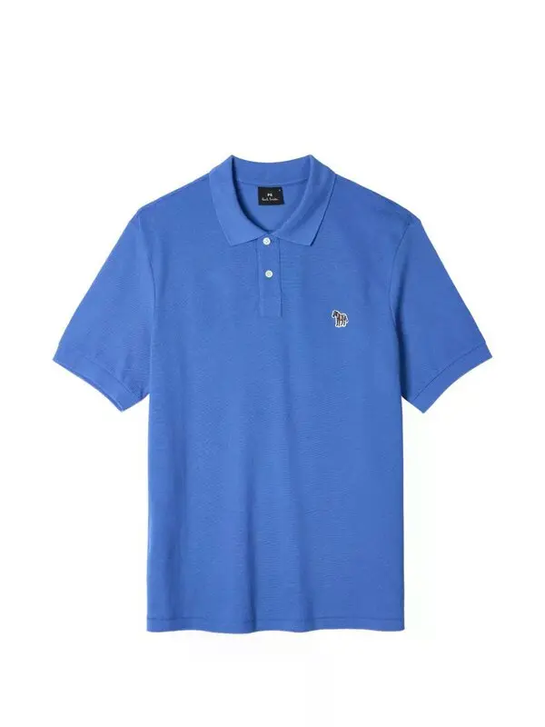 Paul Smith Mid Organic Cotton Zebra Polo Shirt - Blue