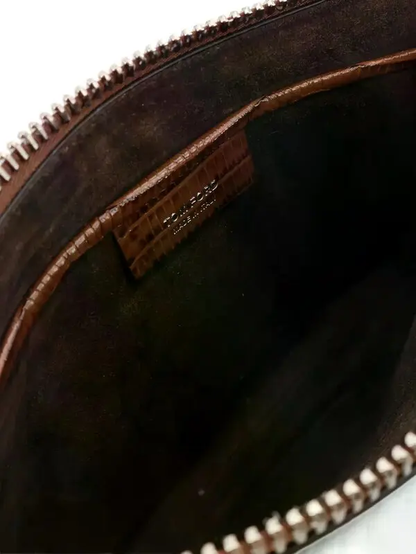 TOM FORD Lizard-effect Leather Pouch
