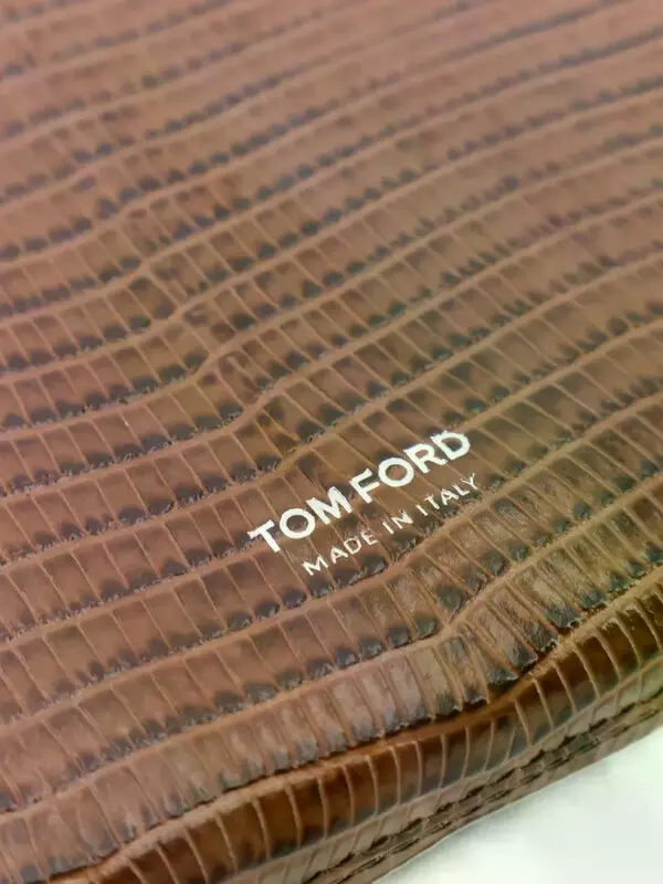 TOM FORD Lizard-effect Leather Pouch