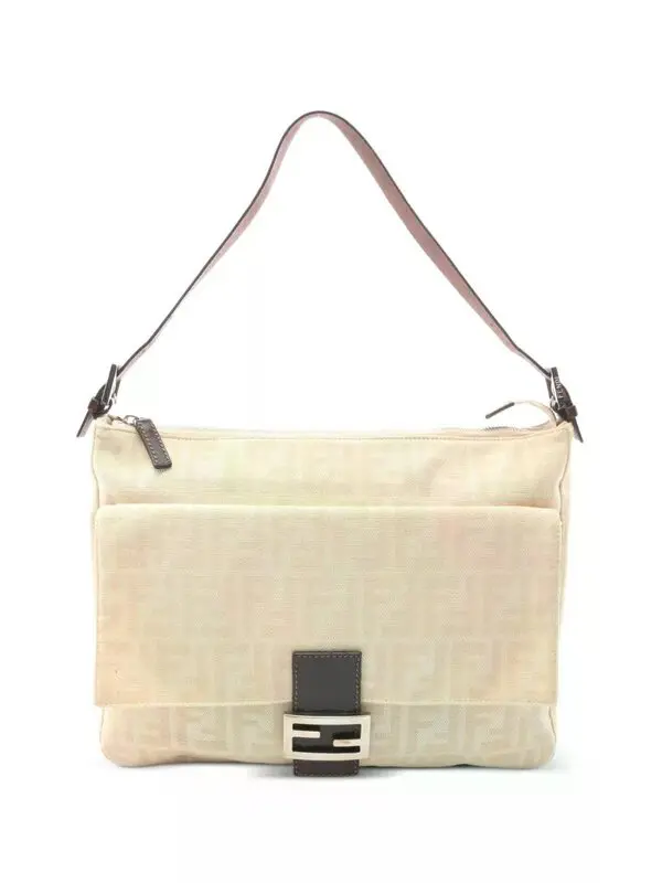 Fendi 2000s Zucca Mamma Baguette Shoulder Bag - Neutrals