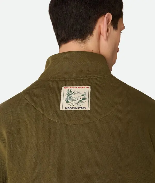 Bottega Veneta Cotton Fleece Zip Sweatshirt