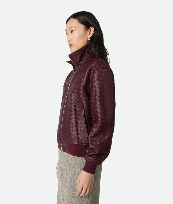 Bottega Veneta Intrecciato Lambskin Leather Blouson