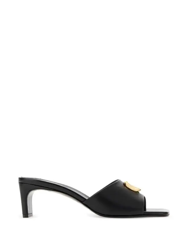 Gucci Gg Marmont Leather Mules - Black