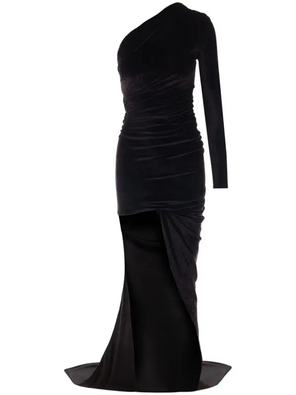 Balenciaga Velvet Long Dress - Black