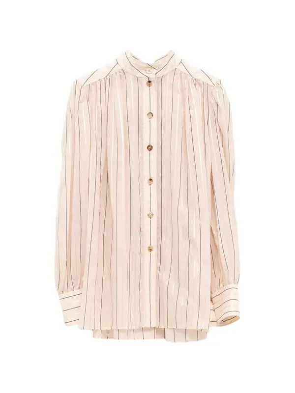 Chloé Striped Silk Shirt - Pink