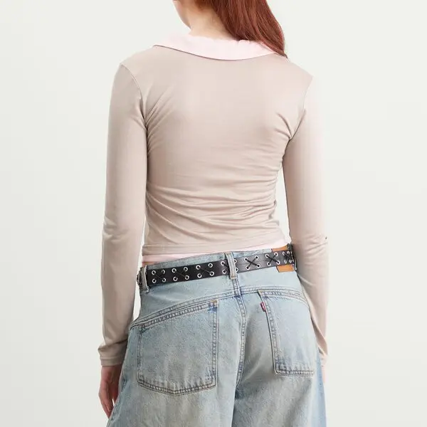KIJUN Collar Jersey Top
