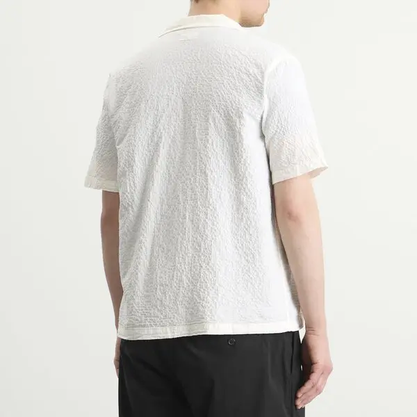 Universal Works Arten Seersucker Road Shirt - Ecru