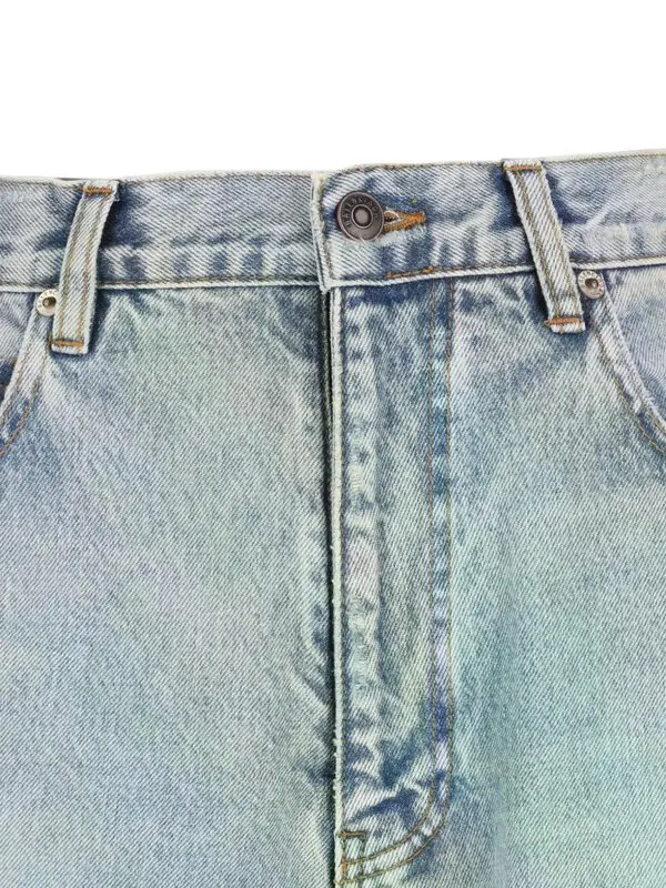 Balenciaga Distressed Wide-leg Jeans