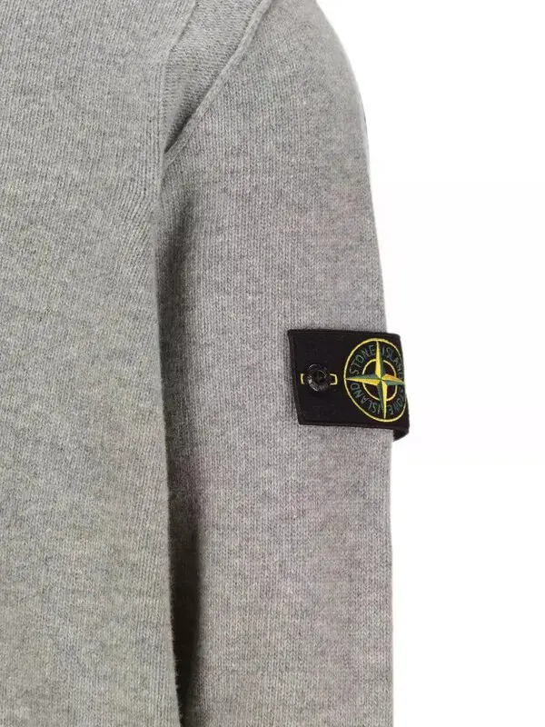 Stone Island Button-up High-neck Sweater