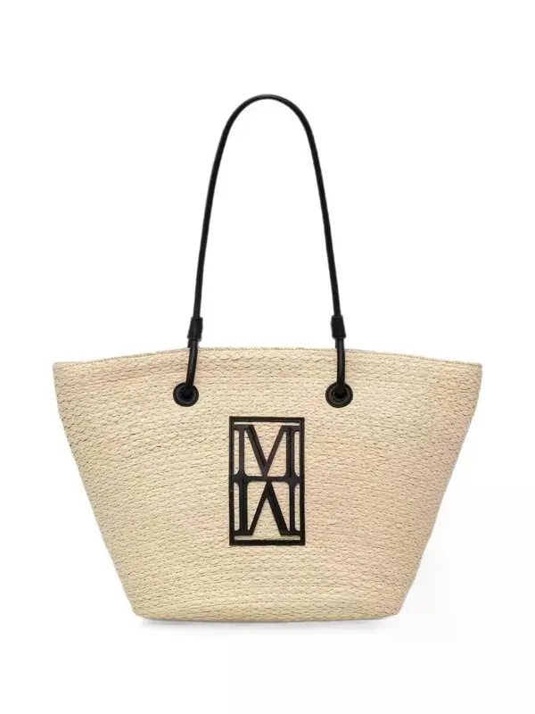 Marc O'polo Large Logo-patch Woven Tote Bag - Neutrals