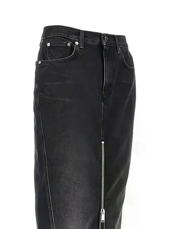 HAIKURE Midi Denim Midi Skirt - Black