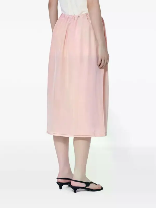 TOTEME Drawstring Waist Midi Skirt