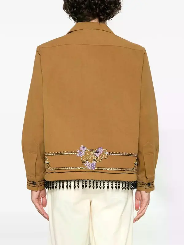 BODE Autumn Royal Floral-embroidered Shirt Jacket