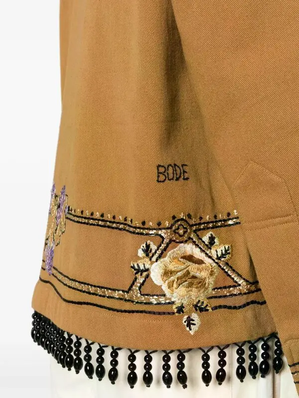 BODE Autumn Royal Floral-embroidered Shirt Jacket