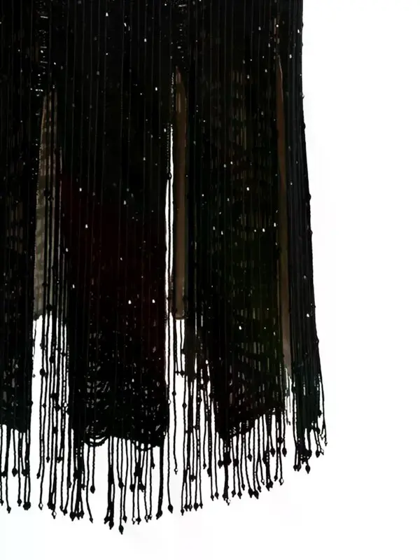 Elie Saab Bead-embroidered Fringed Dress