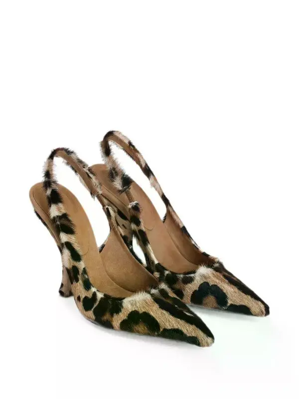 Dolce & Gabbana Leo Kid-leather Slingbacks - Neutrals