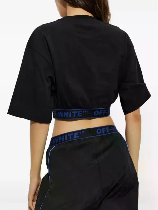 Off-White Logo-tape Cropped T-shirt