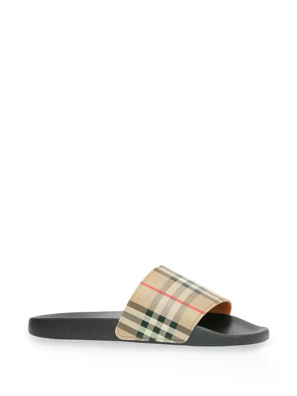 Burberry Check-print Slides