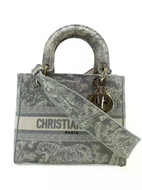 Dior 2020s Lady D-lite Tote Bag - Grey