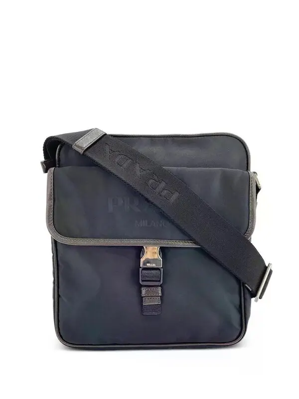 Prada 2010s Buckle-fastening Cross Body Bag - Black