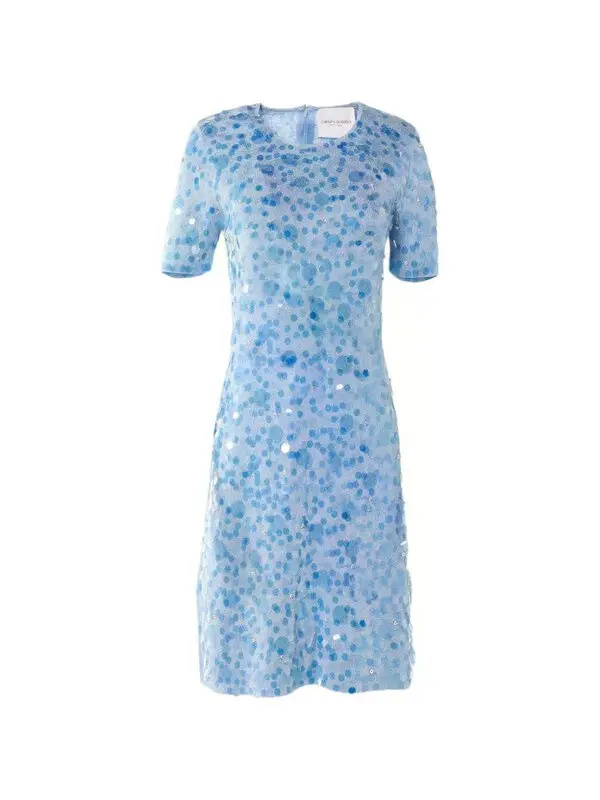 Carolina Herrera Paillette-embellished Mini Dress - Blue