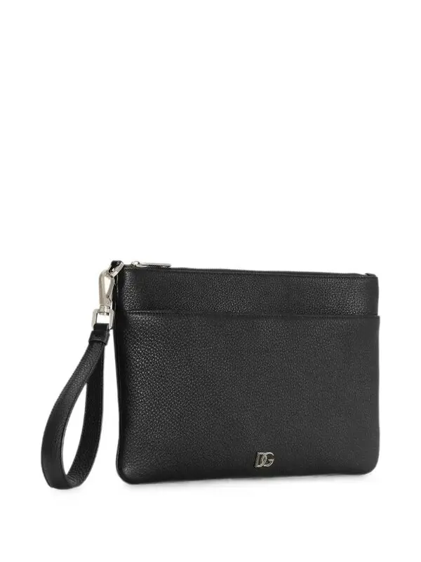 Dolce & Gabbana Calfskin Toiletry Bag With Logo
