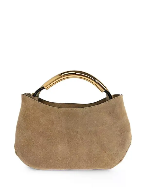 Moschino Suede Logo-embossed Tote Bag