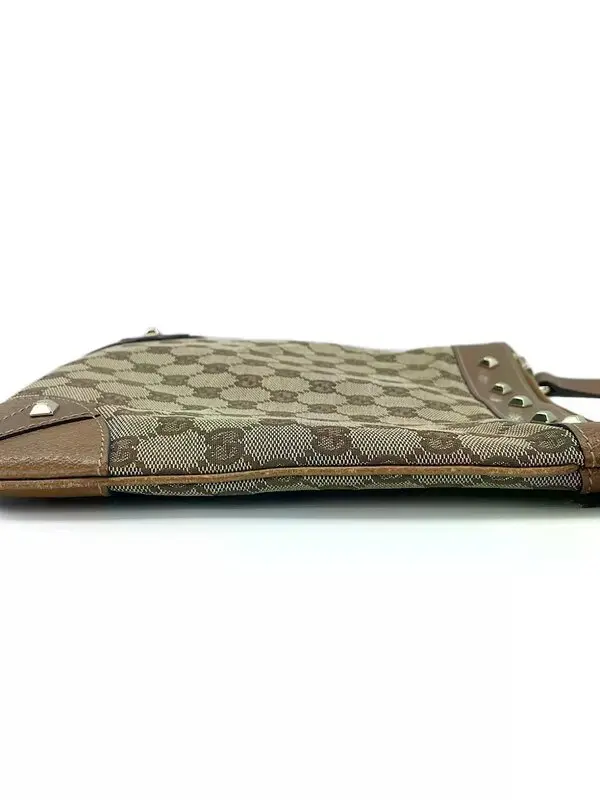 Gucci Gg Canvas Studded Shoulder Bag