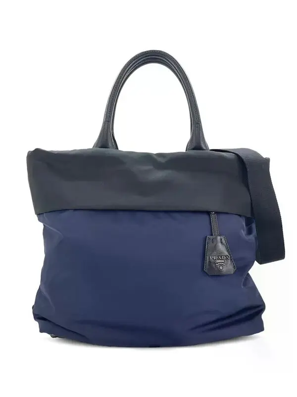 Prada 2000s Two-way Tote Bag - Blue