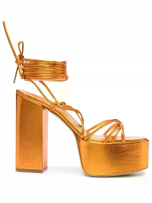 Paris Texas Malena Platform Sandals - Orange