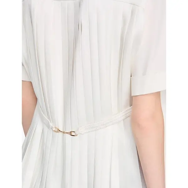 Sandro Oversized Pleated-back Woven Shirt