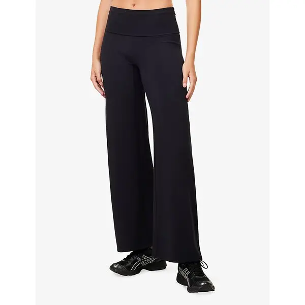 TALA Softset Fold-waist Wide-leg Stretch Trousers
