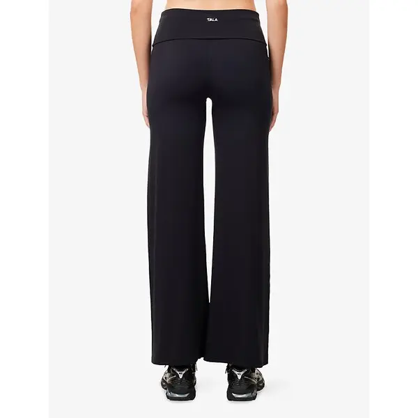 TALA Softset Fold-waist Wide-leg Stretch Trousers