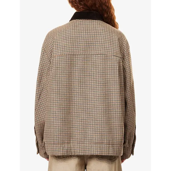 Max Mara Houndstooth Wool Short Coat
