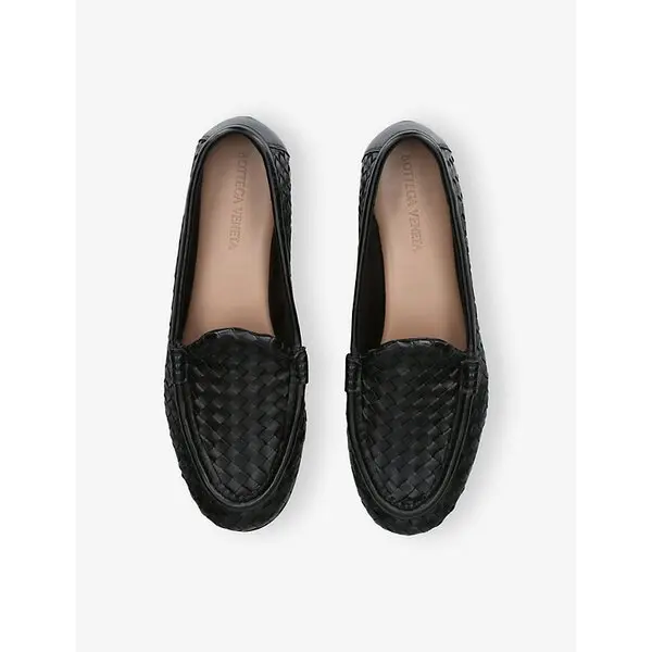 Bottega Veneta Silenzio Woven Leather Loafers