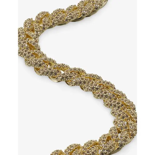 GLD Cluster Cuban 18ct Plated Bracelet