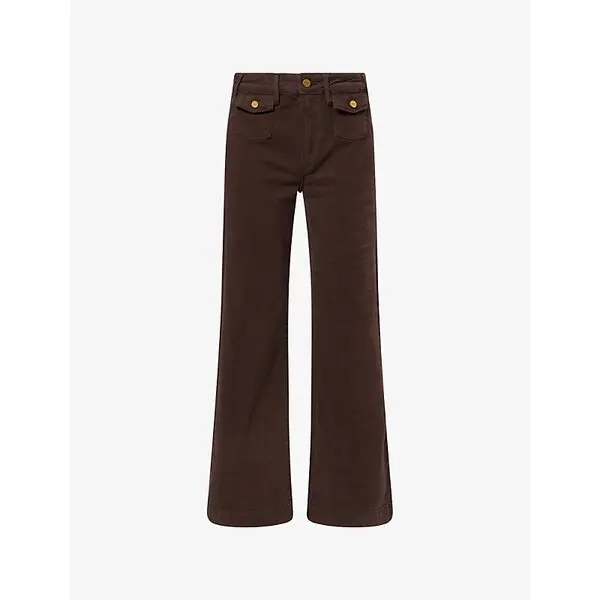 Paige Leenah -inch Patch-pocket Stretch-denim Jeans - Rich Chocolate