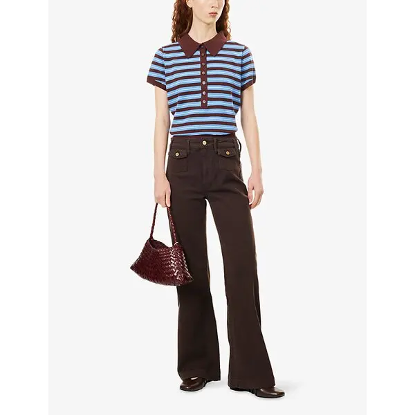 Paige Leenah -inch Patch-pocket Stretch-denim Jeans - Rich Chocolate