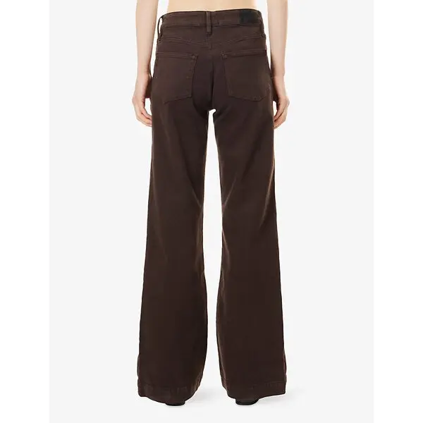 Paige Leenah -inch Patch-pocket Stretch-denim Jeans - Rich Chocolate