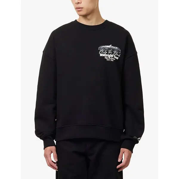 ONLY THE BLIND Midnight Tour Printed Cotton-jersey Sweatshirt