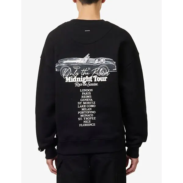 ONLY THE BLIND Midnight Tour Printed Cotton-jersey Sweatshirt