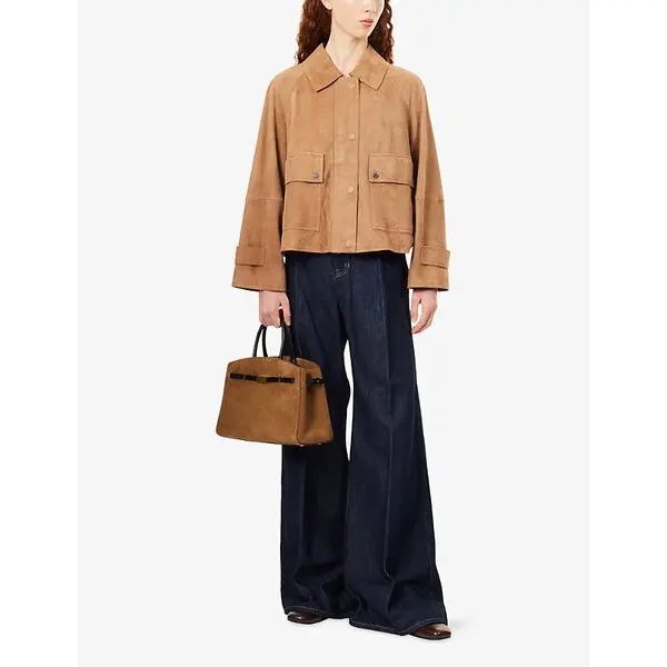 Max Mara Pocket-front Suede Jacket
